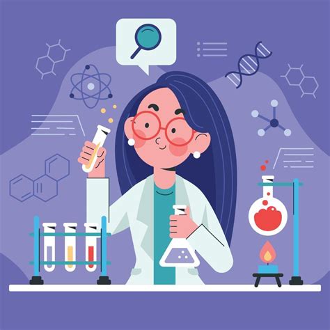 Mujer Como Científica 3704392 Vector En Vecteezy