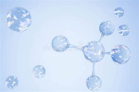 Crystal Clear 3d Molecular Structure Scientific Visualization Design 3d Render Stock