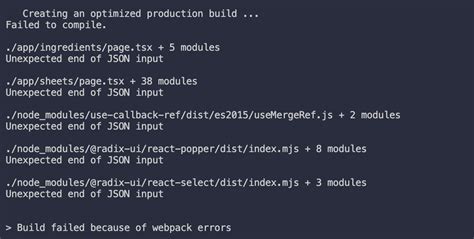 Nextjs Unexpected End Of Json Input Build Nextjs Typescript