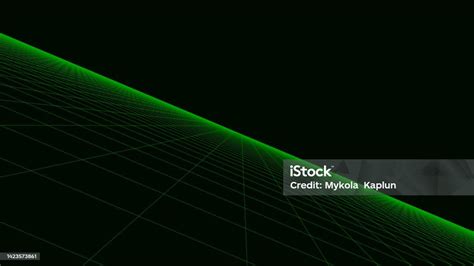 기술 관점 그리드 디지털 공간 와이어프레임 풍경 검은 색 배경에 파란색 메쉬 3차원 형태에 대한 스톡 벡터 아트 및 기타 이미지