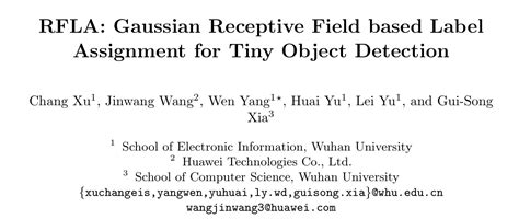 Rfla Gaussian Receptive Field Based Label Assignment For Tiny Object Detection（eccv2022） Csdn博客