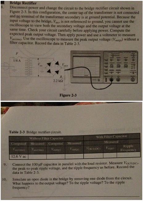 Solved Bridge Rectifier Disconnect Power And Change The Chegg Com