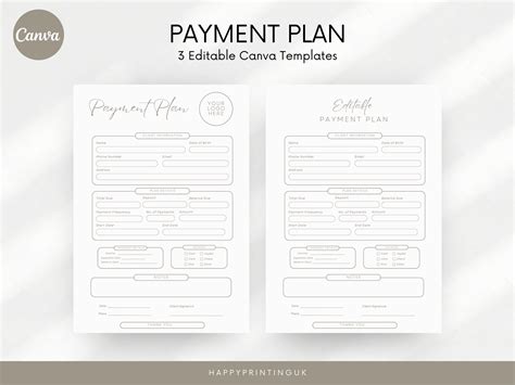 Monthly Payment Plan Agreement Template