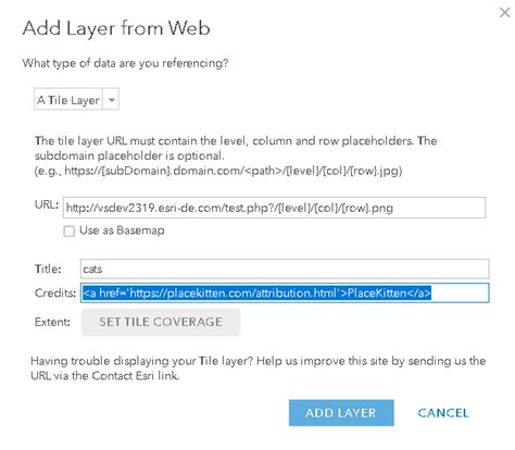 Kitten And Custom Tile Layers In Agol And Arcgis P Esri Community