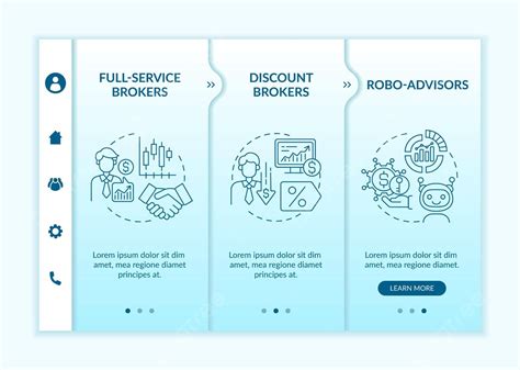 Professional Trader Types Onboarding Vector Template Shareholder Robot