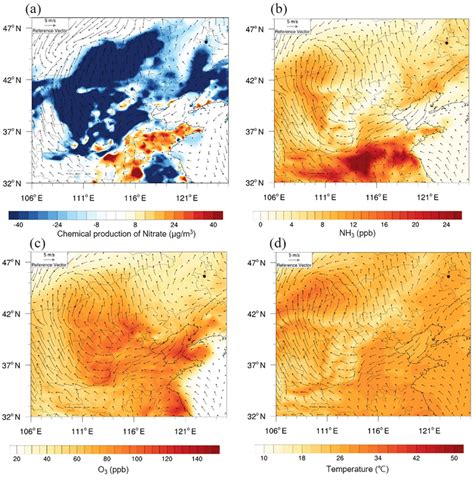Map Showing The Surface Spatial Distributions Of A Chemical