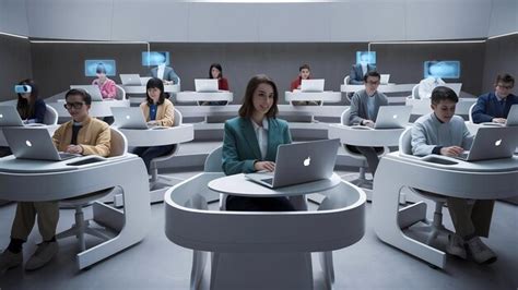 Premium Photo Classroom Model With Laptopconcept For Online Courses