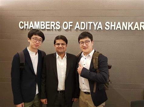 Aditya Shankar Prasad On Linkedin With Korean Friends At Delhi Office