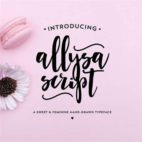INSTANT OTF DOWNLOAD Allysa Script Font File Etsy Cursive Fonts Script Fonts Hand Drawn