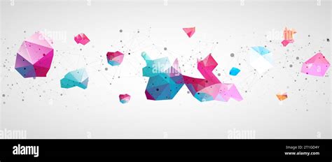 wireframe background with plexus effect futuristic vector illustration