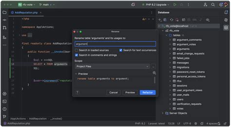 Php Database Phpstorm Ide