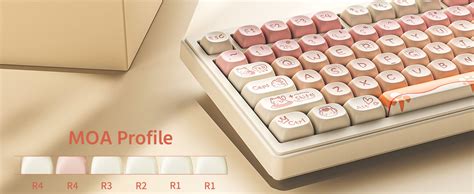 Onitoon Moa Profile Keycaps Cute Kitten Theme Pbt Key