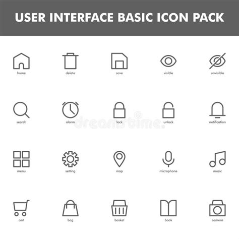 User Interface Icon Pack Isolated On White Background For Your Web