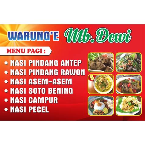 Jual Spanduk Banner Warung Makan Custom Shopee Indonesia