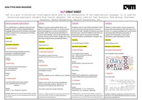 nlp cheat sheet pdf programming languages computing