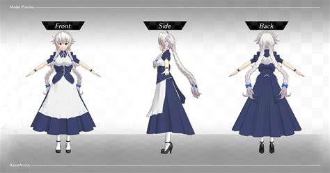 3d Model Highschool Dxd Grayfia Lucifuge Mmd Model Vr Ar Low Poly