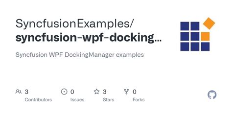 github syncfusionexamples syncfusion wpf docking manager wpf examples