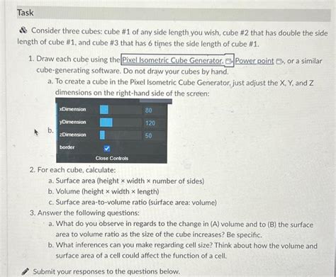 Solved Consider Three Cubes Cube 1 Of Any Side Length You Chegg Com