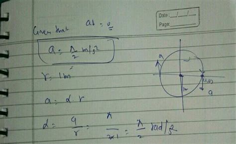 a particle moves clockwise in a circle of radius 1 m with centre x y