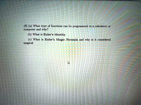 solved what type of functions can be programmed in calculator or