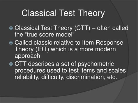 Ppt Classical Test Theory And Reliability Powerpoint Presentation Free Download Id5048