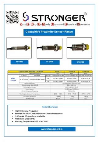 8 Mm Stronger Capactive Proximity Sensor St Cm18 Pnpnpn Nonc 24 V At Rs 699piece In Kolkata