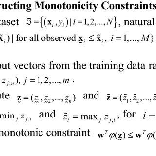 Procedure Of Constructing Monotonic Constraints Download Scientific Diagram