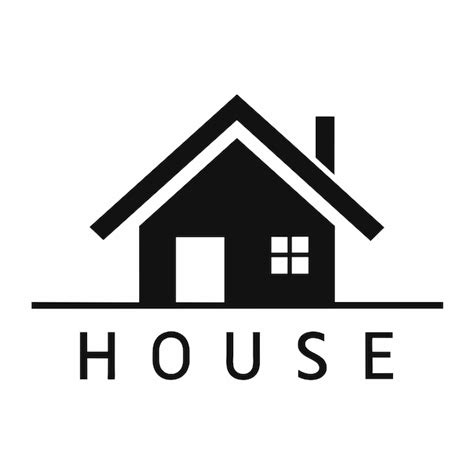 모던하우스 로고 터 아트 일러스트레이션 프리미엄 벡터