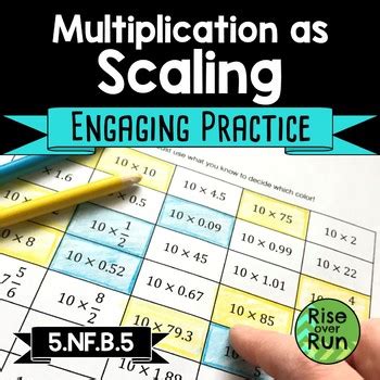 Multiplication As Scaling Practice By Rise Over Run TpT