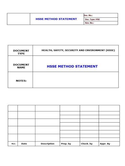 Hse Method Statement For Concrete Works Procedure Pdf