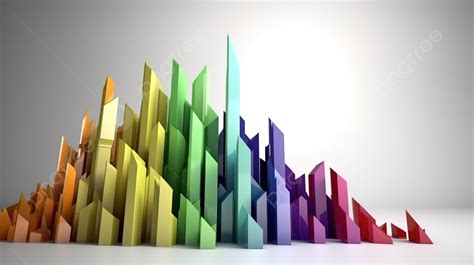 Ascending 3d Graph With Rendered Arrows Background Statistics Growth