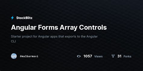 angular forms array controls stackblitz