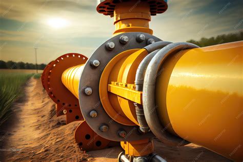 Premium Photo Closeup Of Gas Pipeline With Visible Flow Of Natural Gas