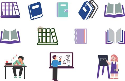Teacher Students And Books Vector Art At Vecteezy