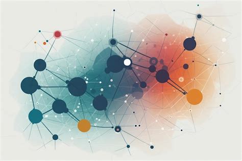 Premium Ai Image An Elegant And Simplified Artwork Featuring A Network Of Interconnected Dots