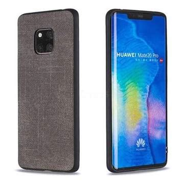 Canvas Cloth Coated Soft Phone Cover For Huawei Mate Pro Dark Gray Huawei Mate Pro