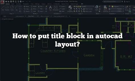How To Put Title Block In Autocad Layout Caddikt