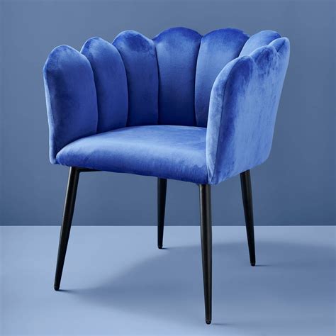 Fauteuil En Velours Avec Motif Doiseau Kolibri Orange Rose Brodé à