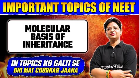 Molecular Basis Of Inheritance Most Important Topics For Neet Exam