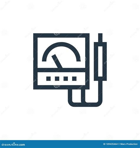 Voltmeter Vector Icon Isolated On White Background Outline Thin Line Voltmeter Icon For
