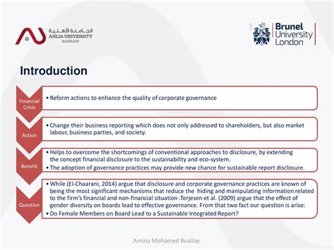 Do Female Members On Board Lead To A Sustainable Integrated Report Ppt Download
