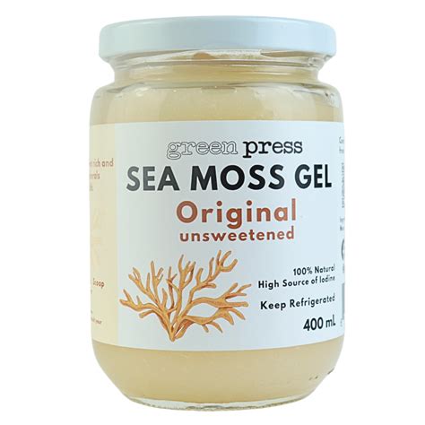 Sea Moss Gel Original Unsweetened 400 Ml Green Press