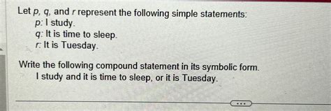 solved let p q ﻿and r ﻿represent the following simple