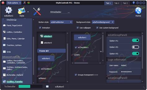 stylecontrols vcl