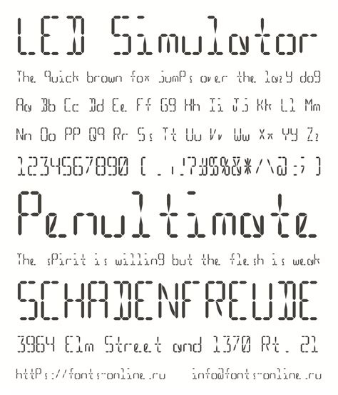 Led Simulator Font