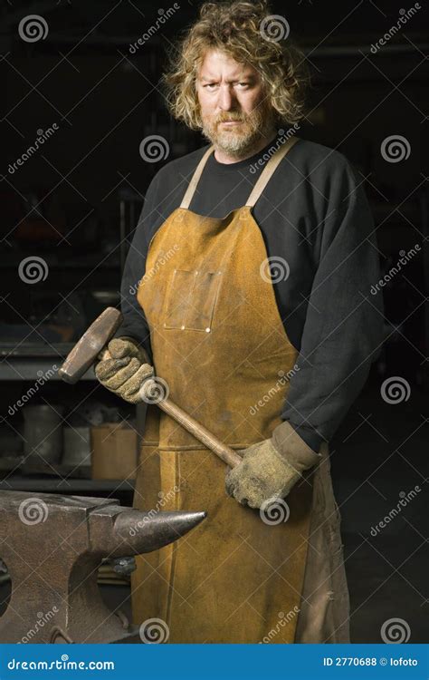 Metalsmith Portrait Stock Photo Image Of Stern Anvil 2770688