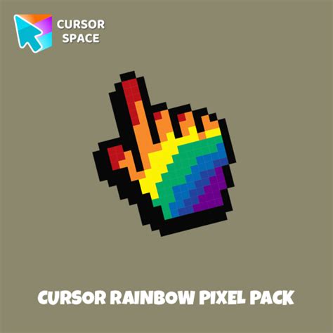 Custom Cursor Cursor Rainbow Pixel Pack Theme Cursor Space