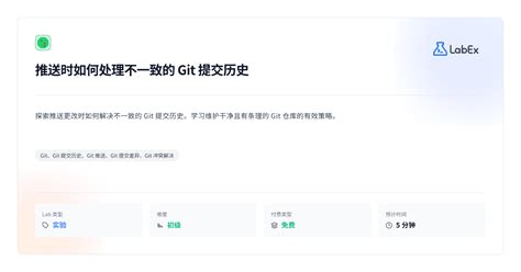 推送时如何处理不一致的 Git 提交历史 Labex