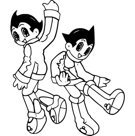 Tetsuwan Atom Uranin Kanssa Värityskuva Lataa Tulosta Tai Väritä Verkossa Ilmaiseksi