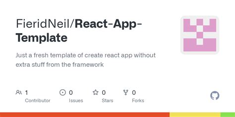 Github Fieridneilreact App Template Just A Fresh Template Of Create React App Without Extra
